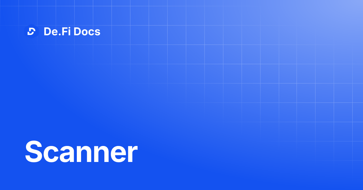 Scanner | De.Fi Docs